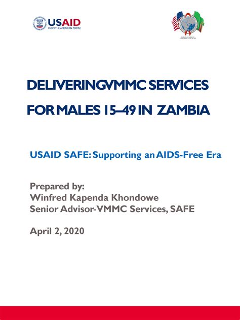 Delivering Vmmc Services For Males 15 49 In Zambia Gpc