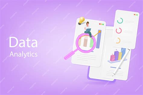 Premium Vector Data Analytics Concept Dashboard Seo On Screen