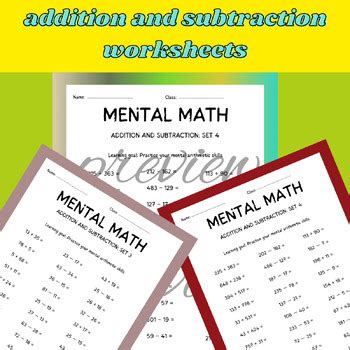Math Fact Fluency Addition And Subtraction Worksheets By Abkheclasscraft