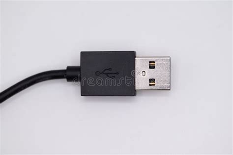 USB Cable Type A Connector On A White Background Stock Image Image Of Accessories Connection