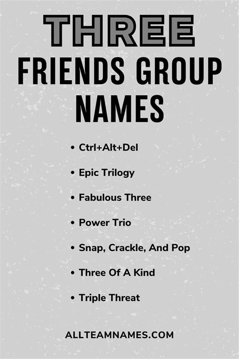 Group Names For 3 People The Best Trio Ideas Biograph World