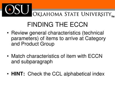 Ppt Export Administration Regulations Ear Classification Process