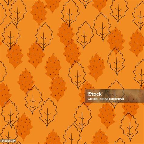 가을 잎 벡터 일러스트 레이 션 원활한 패턴 손으로 그린 다채로운 디자인 10월에 대한 스톡 벡터 아트 및 기타 이미지 10월 11월 가을 Istock