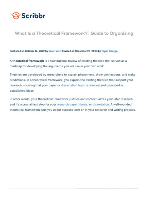 What Is A Theoretical Framework Guide To Organizing Pdf Theory Economics
