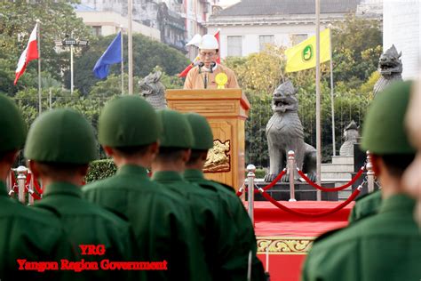 ၇၃ နှစ်မြောက် ပြည်ထောင်စုနေ့အခမ်းအနား ရန်ကုန်မြို့ မဟာဗန္ဓုလပန်းခြံတွင