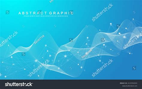 Digits Abstract Background Connected Lines Dots Stock Vector Royalty Free 2137252221