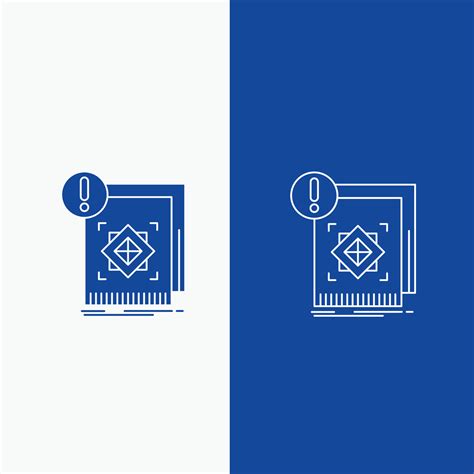 Structure Standard Infrastructure Information Alert Line And Glyph Web Button In Blue Color