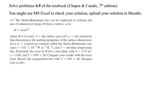 Solved Solve Problems 4 9 Of The Textbook Chapra And Canale