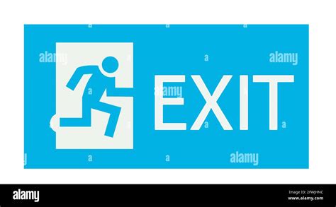 Exit Emergency Sign Vector Stock Vector Image Art Alamy