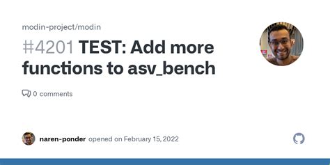 Test Add More Functions To Asvbench · Issue 4201 · Modin Projectmodin · Github