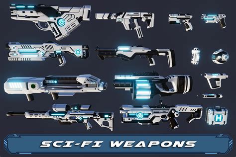 Sci Fi Battle Weapons 3d Weapons Unity Asset Store