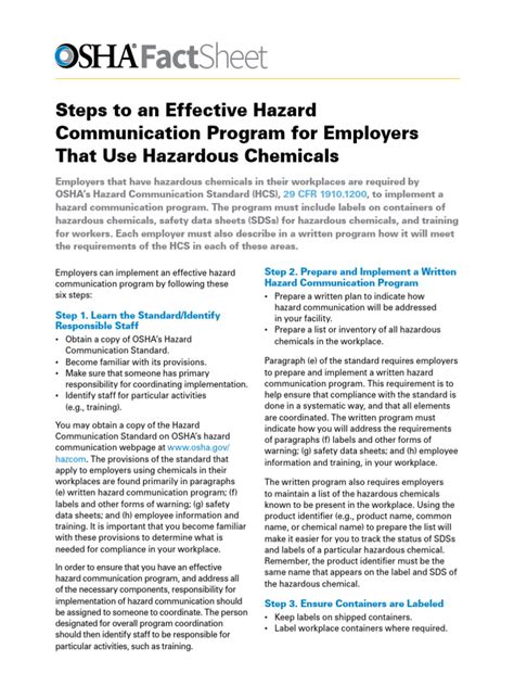 Osha Hazcom Pdf