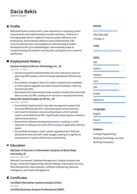 Ibm System Analyst Resume Examples Resumecat