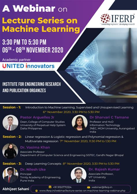Webinar Lecture Series On Machine Learning