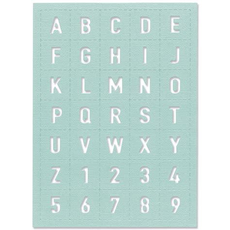 Sizzix Tile Alphanumeric Thinlits Die