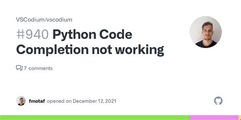 Python Code Completion Not Working · Issue 940 · Vscodiumvscodium · Github