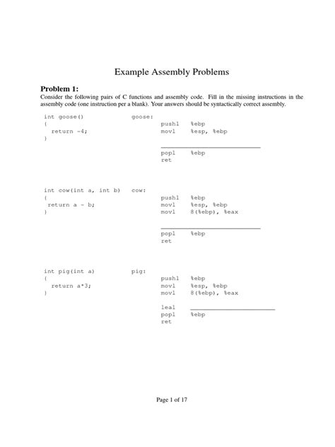 Asm Examples Pdf String Computer Science Computing