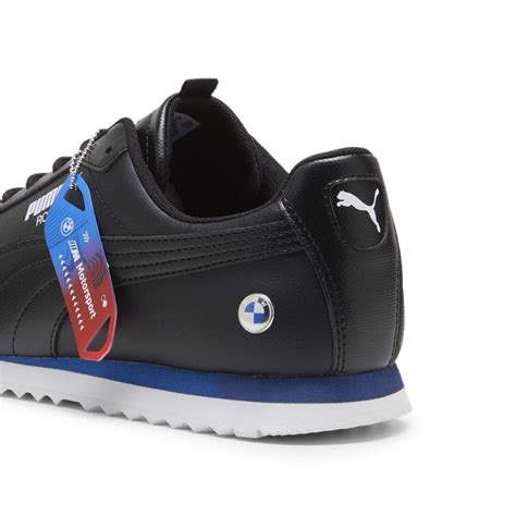Puma Bmw M Motorsport Roma Via Mens Black Leather Motorsport Sneakers
