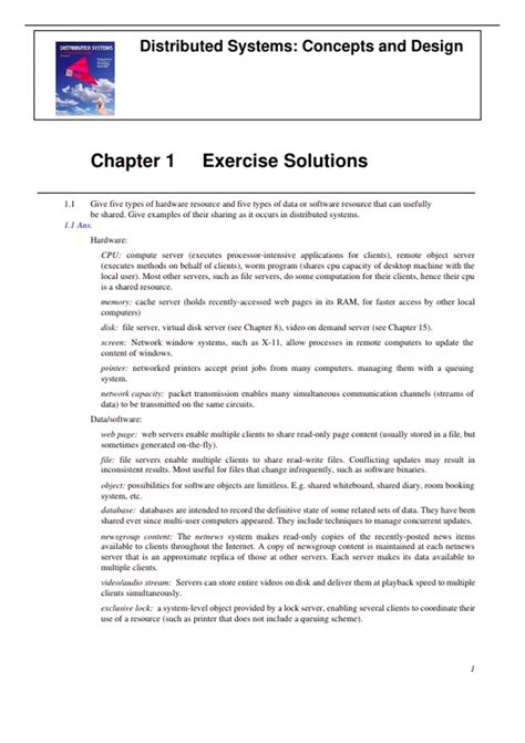 complete solution manual distributed systems concepts and design 5th