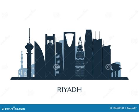 Riyadh Silhouette Skyline Saudi Arabia Riyadh Vector City Saudi