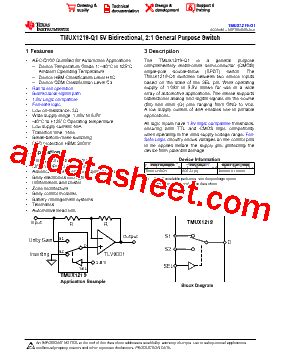 TMUX DBVRQ Datasheet PDF Texas Instruments