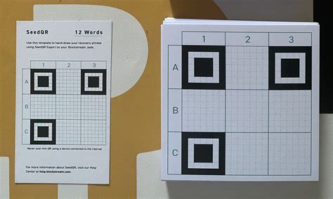 Seed Qr 12 Thick Paper Bitcoin Brabant