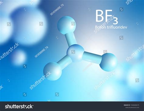 Blue D Shape Trigonal Planar Molecular Stock Vector Royalty Free