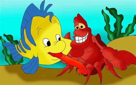 Rule 34 Anthro Crab Disney Fish Flounder Furry Gay Interspecies Malemale Male Only Penis
