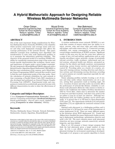 PDF A Hybrid Matheuristic Approach For Designing Reliable Wireless