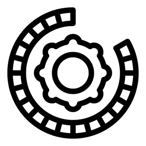 Premium Vector Circular Progress Bar Surrounding Rotating Gear Icon