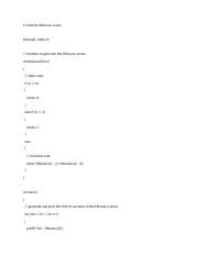 C Code For Fibonacci Series Docx C Code For Fibonacci Series Include