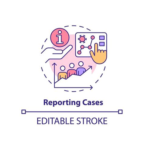 Reporting Cases Concept Icon Data Presentation Disease Monitoring Abstract Idea Thin Line
