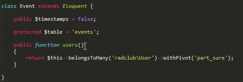 Eloquent Cant Access Custom Pivot Element Laravel Framework Stack Overflow