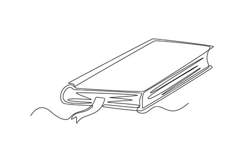 Premium Vector Single One Line Drawing Closed Book World Book Day
