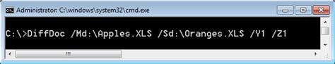 Command Line Excel Compare Examples