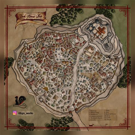 Forgotten Realms Dark Arrow Keep Fantasy Map My Latest Work Check My Instagram Profile Hyn