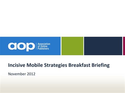 Aop Mobile Insights By Tim Cain Incisive Create Mobile Strategies Ppt