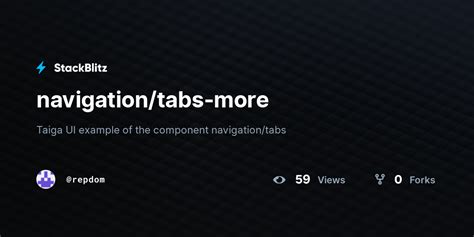 Navigationtabs More Stackblitz