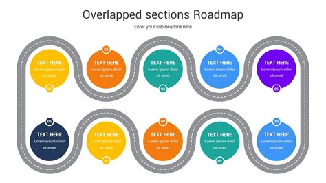 Overlapped Sections Roadmap Powerpoint Template Artofit