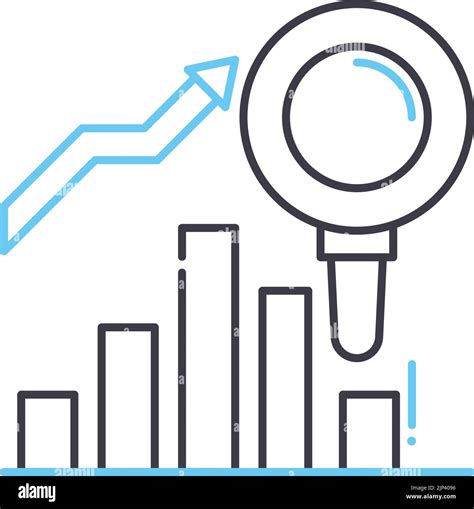 Analytic Line Icon Outline Symbol Vector Illustration Concept Sign