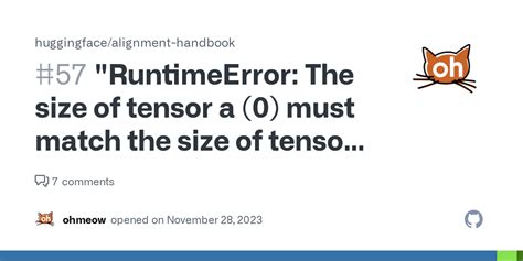 RuntimeError The Size Of Tensor A Must Match The Size Of Tensor B At Non Singleton
