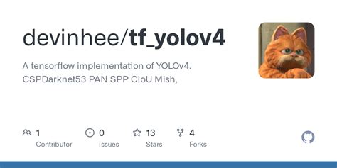github devinhee tf yolov4 a tensorflow implementation of yolov4 cspdarknet53 pan spp ciou mish
