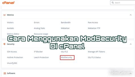 Cara Menggunakan Modsecurity Di Cpanel Terbaru