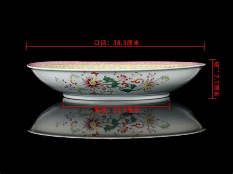 靓宝格 道光 松石绿地粉彩福寿万代缠枝莲纹大盘官窑大清道光年制款