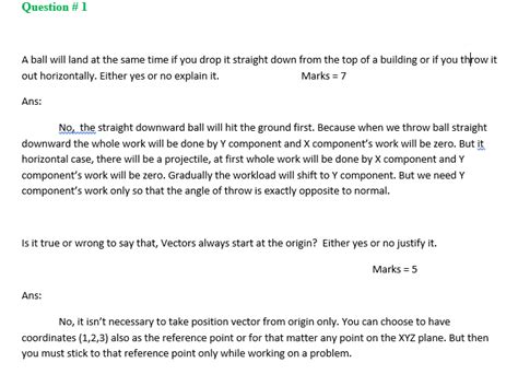 phy101 assignment no 1 solution and discussion phy101 physics