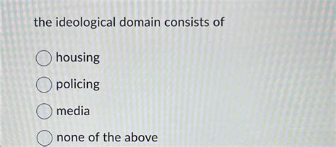 Solved The Ideological Domain Consists