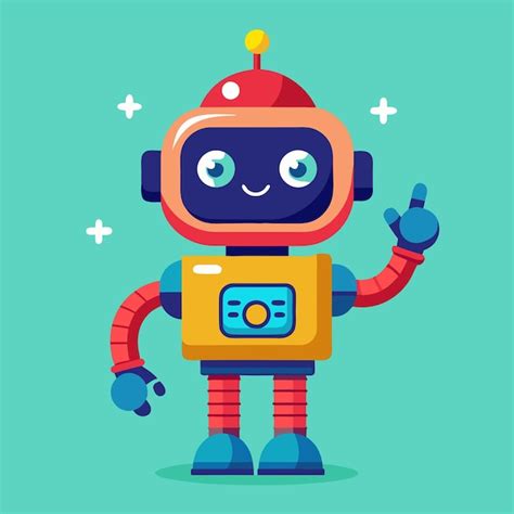 Милый робот Премиум Ai сгенерированный вектор