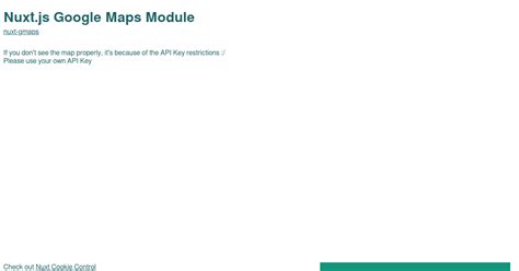 Nuxt Google Maps Module Codesandbox