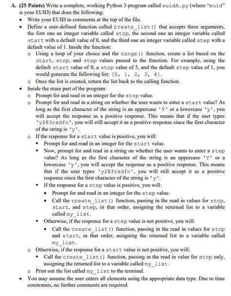 Solved 25 Points Write A Complete Working Python 3