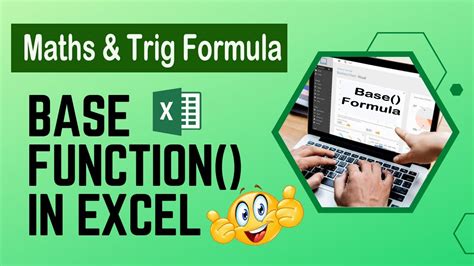 How To Use Base Function In Excel Base Formula In Microsoft Excel